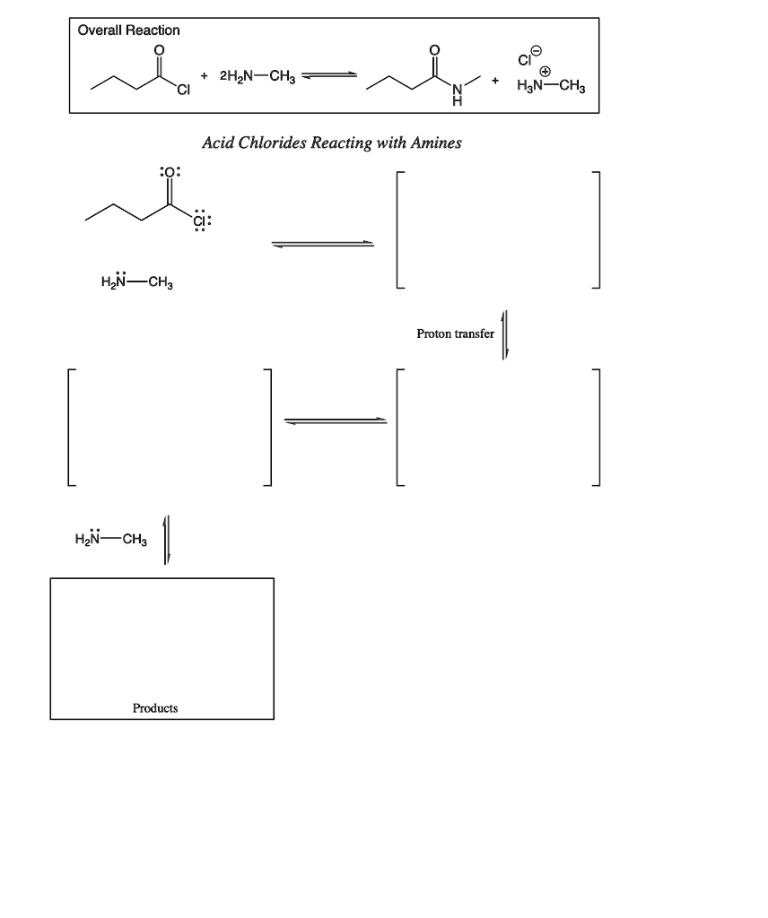 acid chlorides reacting with amines h2n ch3 overall reaction ch2n ch3 ...