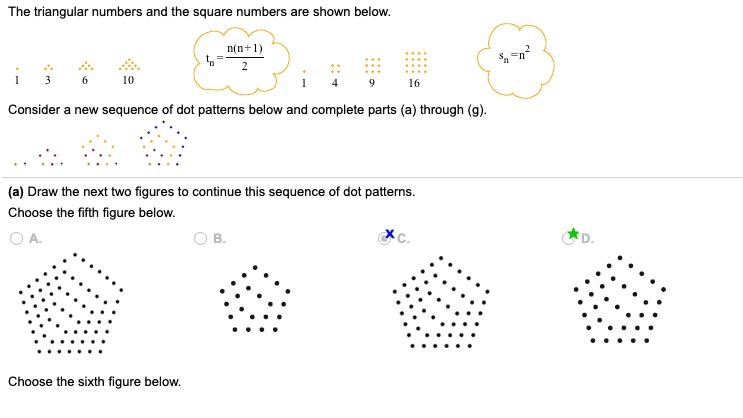SOLVED: The triangular numbers and the square numbers are shown below ...