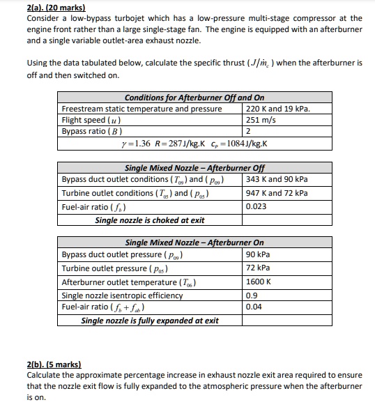 Consider a low-bypass turbojet which has a low-pressure multi-stage ...