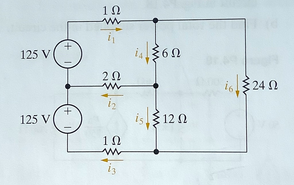 SOLVED: This is a dc model of a residential power distribution circuit. a) Use the mesh-current ...