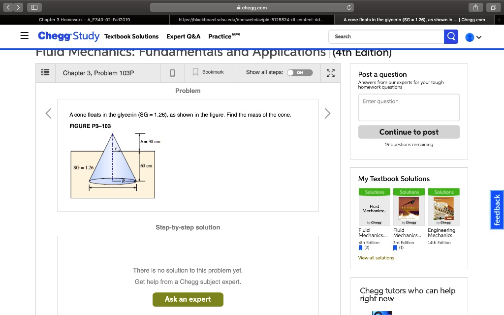 SOLVED: Chapter 3 Homework - AE34002 Fall 2019 https://blackboard.sdsu.edu/bbcswebdav/pid ...