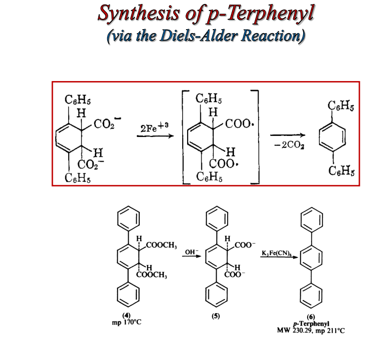 SOLVED: Synthesis of p-Terphenyl (via the Diels-Alder Reaction) 2 Fe^+3 ...