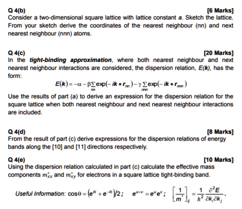 SOLVED: Hi, could you ANSWER PART (b), (c), (d), and (e) in great detail, please? Solid-state ...