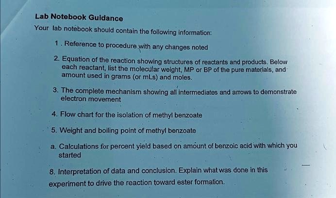Lab Notebook Guidance Your lab notebook should contain the following ...