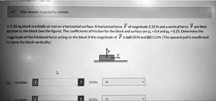 SOLVED: Your answer is partially correct. 2.30 kg block is initially at ...