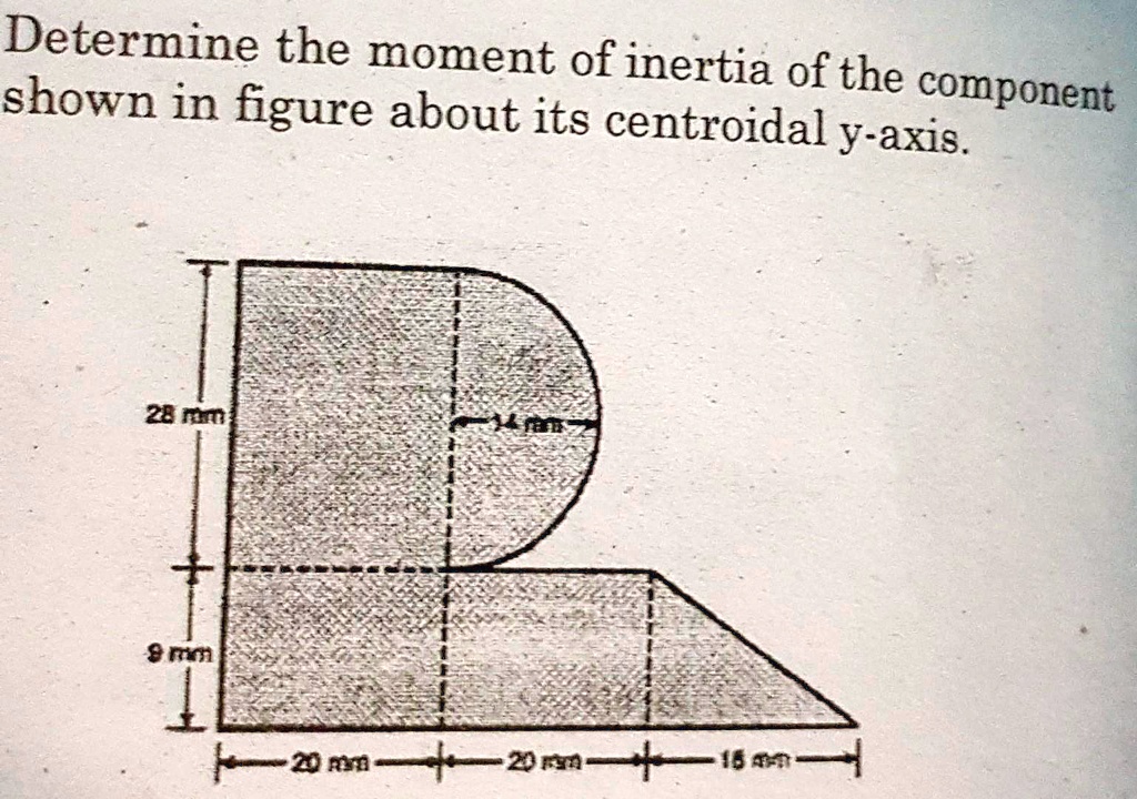 SOLVED: Determine the moment of inertia of the component shown in ...