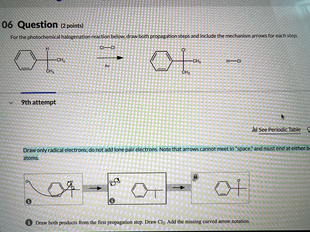 06 question 2 points for the photochemical halogenation reaction below ... 06 question 2 points for the photochemical halogenation reaction below ...