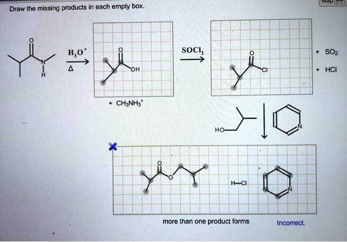 draw the missing products in each empty box socl so2 hci chjnh more ...