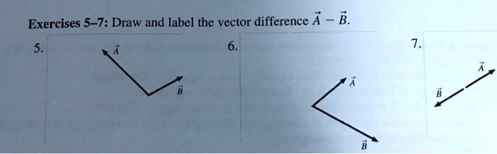 SOLVED: Exercises 5-7: Draw and label the vector difference A B.