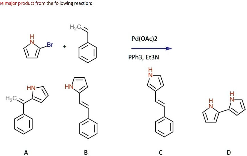 SOLVED: Determine the major product from the following reaction: H2C ...