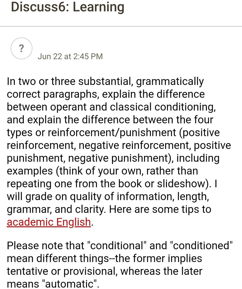 Discuss6: Learning ? Jun 22 at 2:45 PM In two or three substantial ...