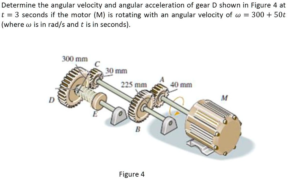 Determine the angular velocity and angular acceleration of gear D shown ...