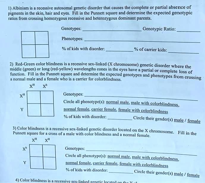 SOLVED: On Albinism is a recessive autosomal genetic disorder that ...