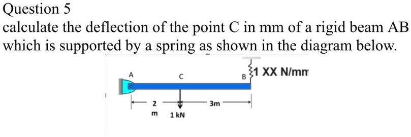 Question 5 calculate the deflection of the point C in mm of a rigid ...