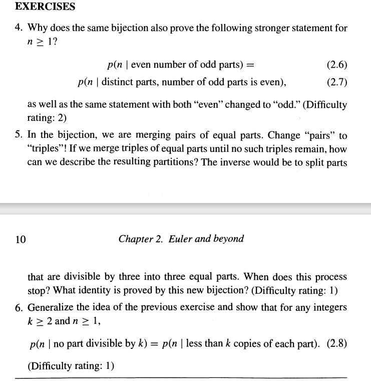 SOLVED:EXERCISES Why does the same bijection also prove the following ... SOLVED:EXERCISES Why does the same bijection also prove the following ...