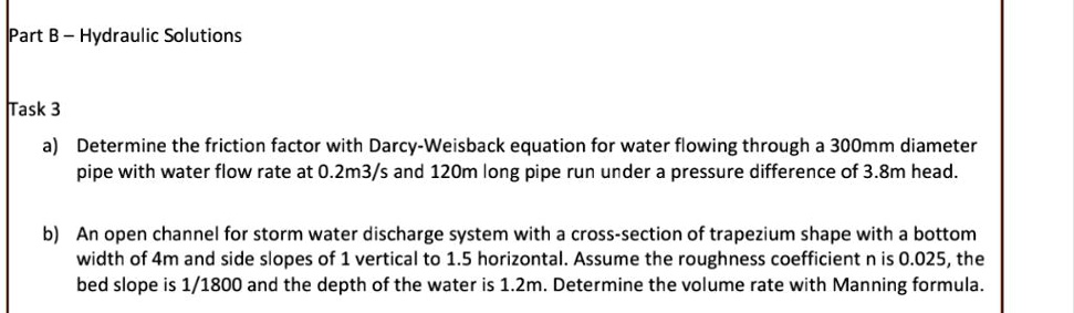 hi dear please help this question in hydraulics subject with clear ...
