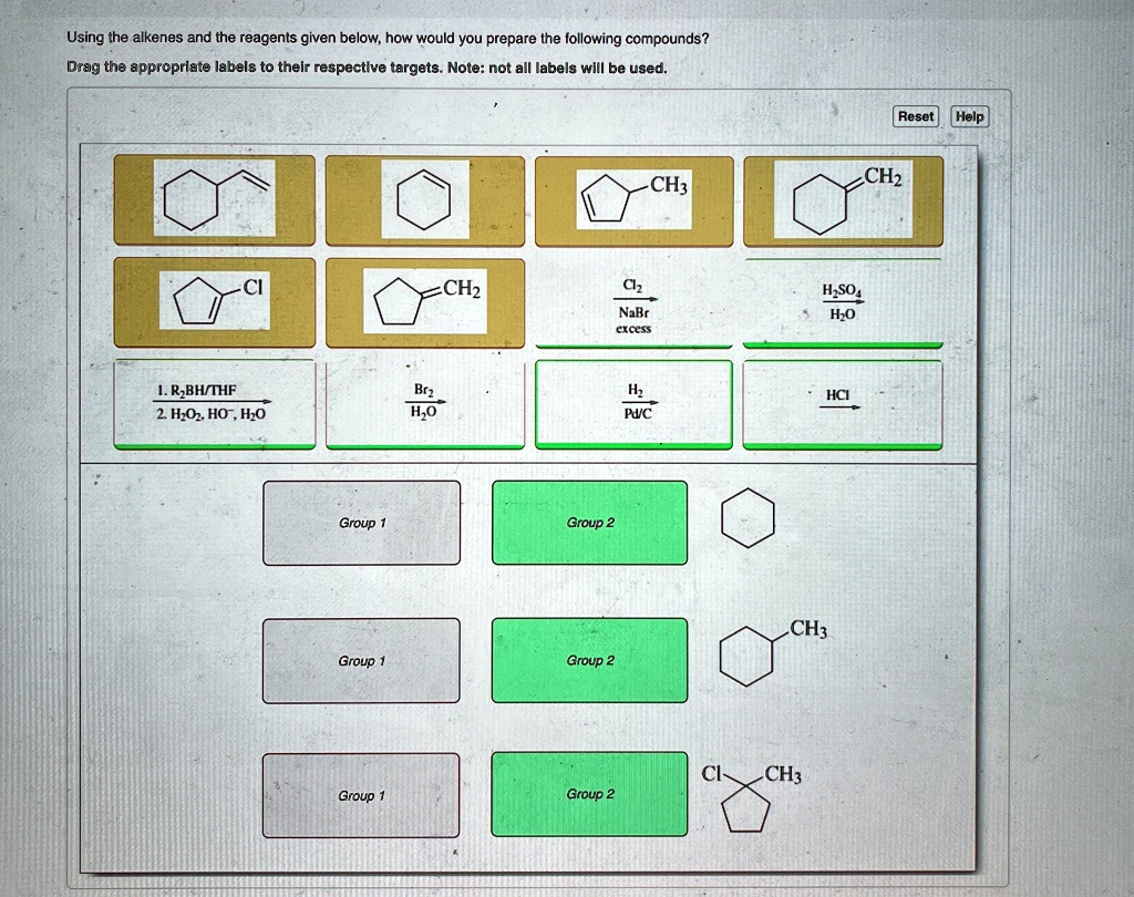 [GET ANSWER] using the alkenes and the reagents given below how would you prepare the following ...