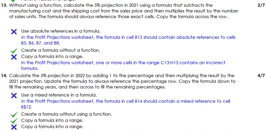 13 Without Using A Function Calculate The 5 Projection In 2021 Using A Formula That Subtracts
