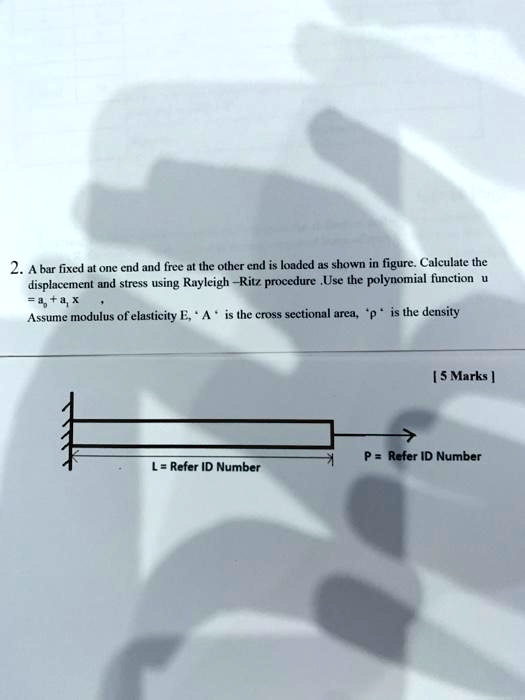 VIDEO solution: A bar fixed at one end and free at the other end is loaded as shown in the ...