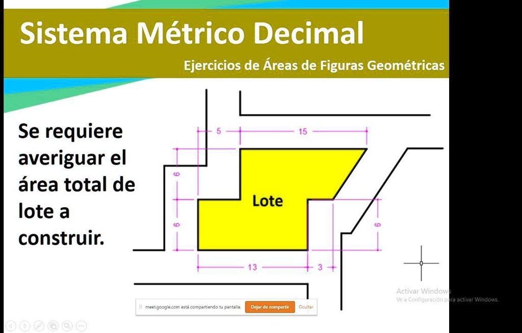 SOLVED: se requiere alar el área total de un lote a construir Sistema ...