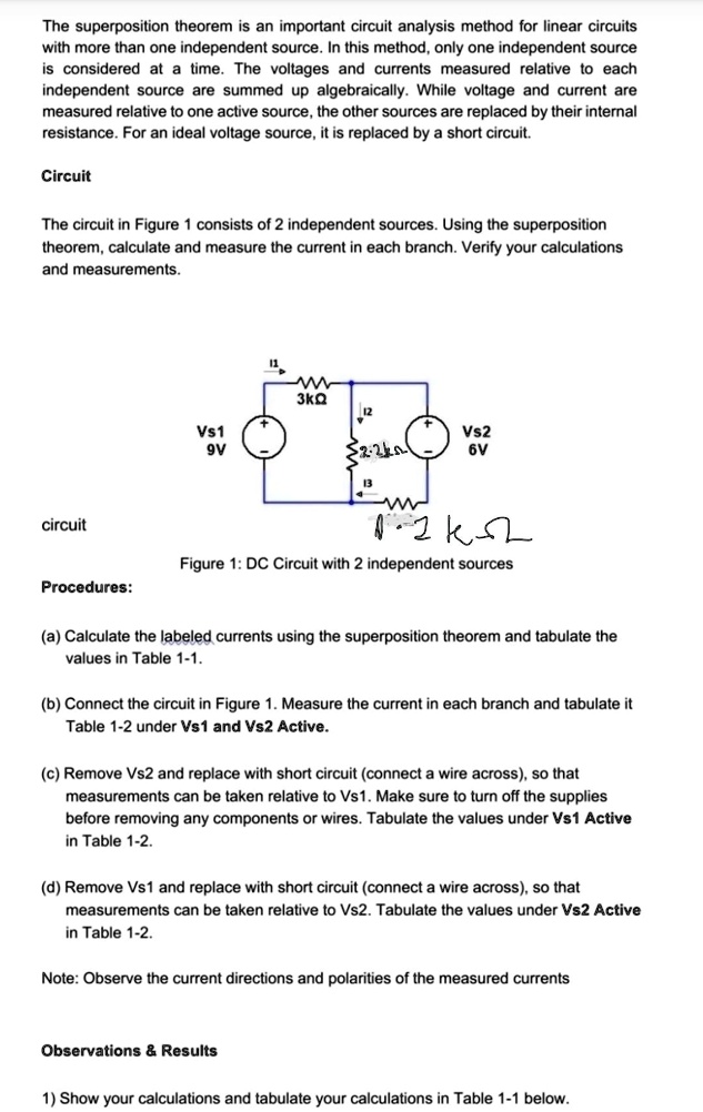 The superposition theorem is an important circuit analysis method for ...