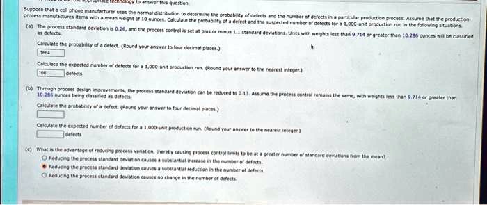 Suppose that a cell phone manufacturer uses the normal distribution to determine the probability ...