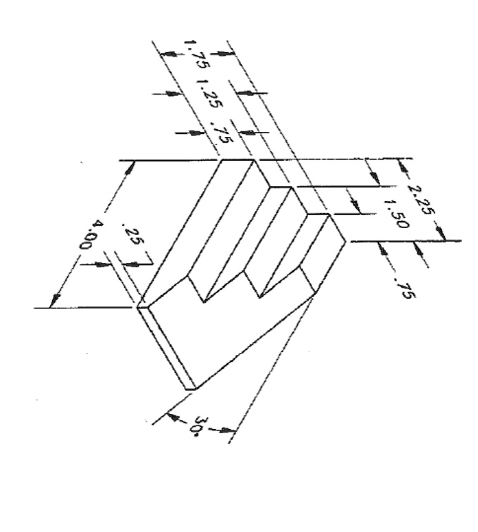 draw the necessary views and completely dimension the part shown do not ...