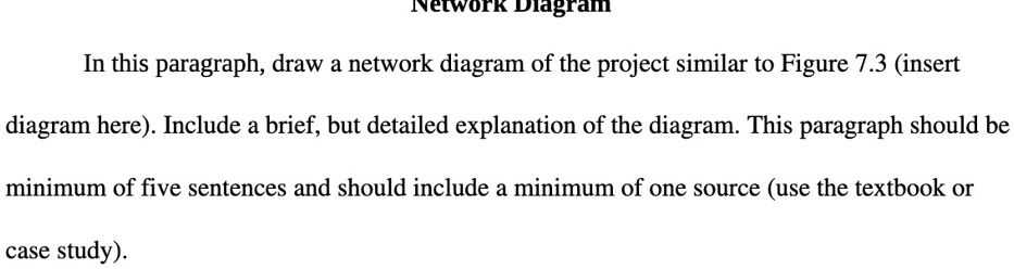 Nelwurk dlagralll in this paragraph draw a network diagram...
