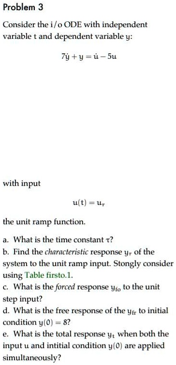 Solved Problem 3 Consider The I0 Ode With Independent Variable And Dependent Variable Y 7 Y