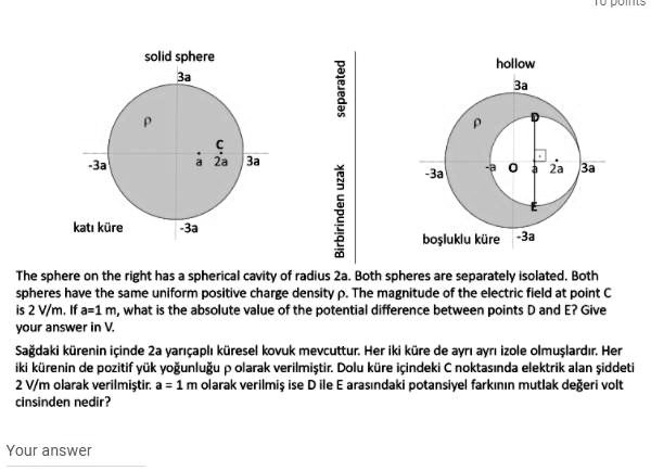 SOLVED: solid sphere hollow 1 1 ] kati kure bosluklu kure The sphere on ...