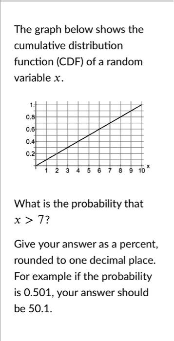 the graph below shows the cumulative distribution function cdf of a ...