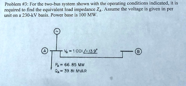 VIDEO solution: Problem #3: For the two-bus system shown with the ...