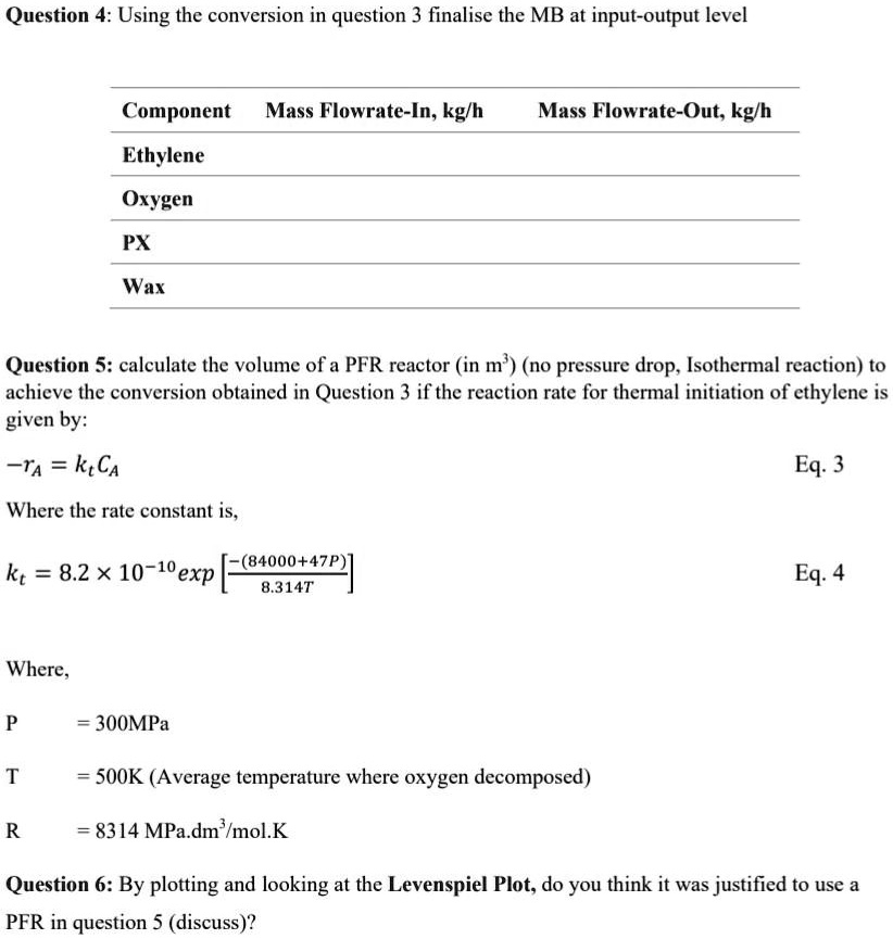 SOLVED: Help Question 4:Using the conversion in question 3 finalise the ... SOLVED: Help Question 4:Using the conversion in question 3 finalise the ...