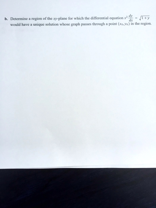 SOLVED:Delennine region of the xy-plane for which the differential ...
