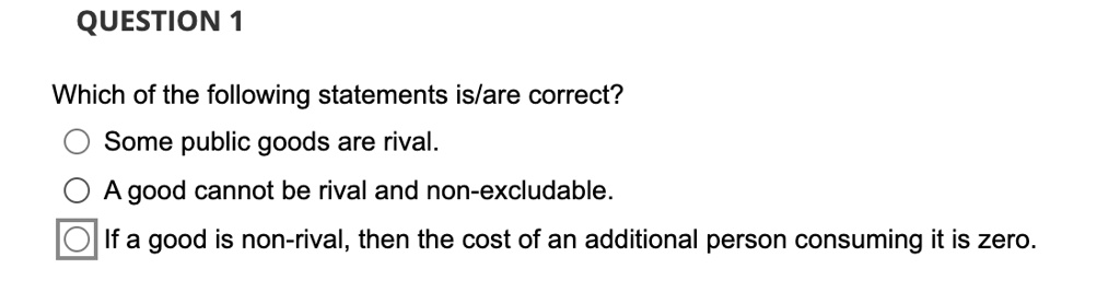 SOLVED: QUESTION 1 Which of the following statements islare correct ...