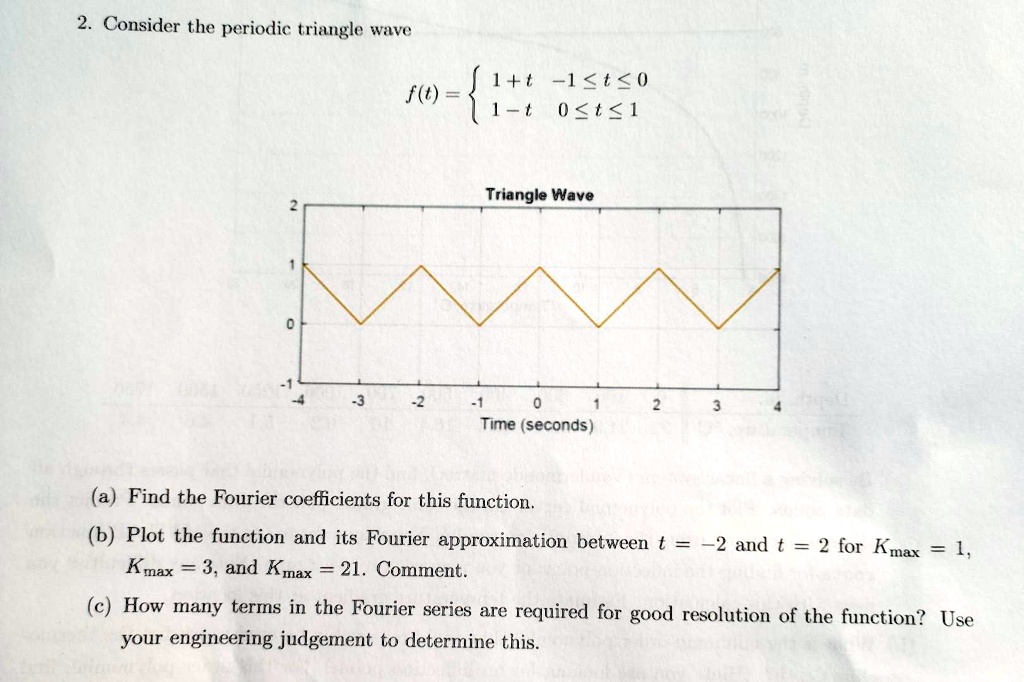 SOLVED: Consider the periodic triangle wave: 1+6 -1