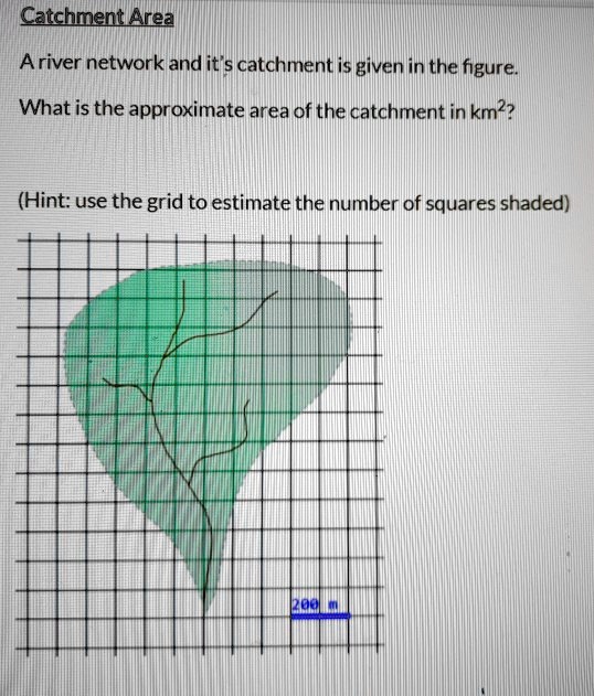 SOLVED: Catchment Area Ariver network and it $ catchment is given in ...