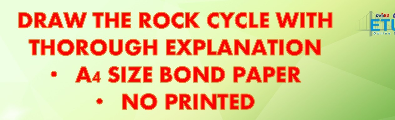 draw the rock cycle with thorough explanation a4 size bond paper no printed