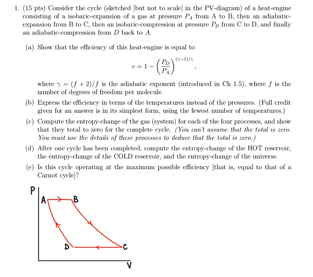 SOLVED: Consider the cycle (sketched [but not to scale] in the PV ...