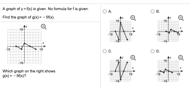 SOLVED: A graph of y = f(x) is given: No formula for f is given: Find ...