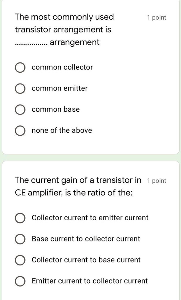 The most commonly used transistor arrangement is arrangement common ...