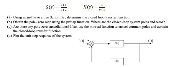SOLVED: G(s) = + H(s) = 5 + 2. Using an m-file or a live Script file ... SOLVED: G(s) = + H(s) = 5 + 2. Using an m-file or a live Script file ...