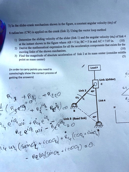 SOLVED: In the slider-crank mechanism shown in the figure, a constant angular velocity of 8 ...