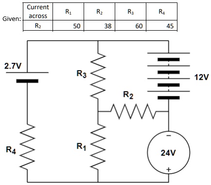 SOLVED: Calculate the current across each assigned resistor based on the table shown below, in ...