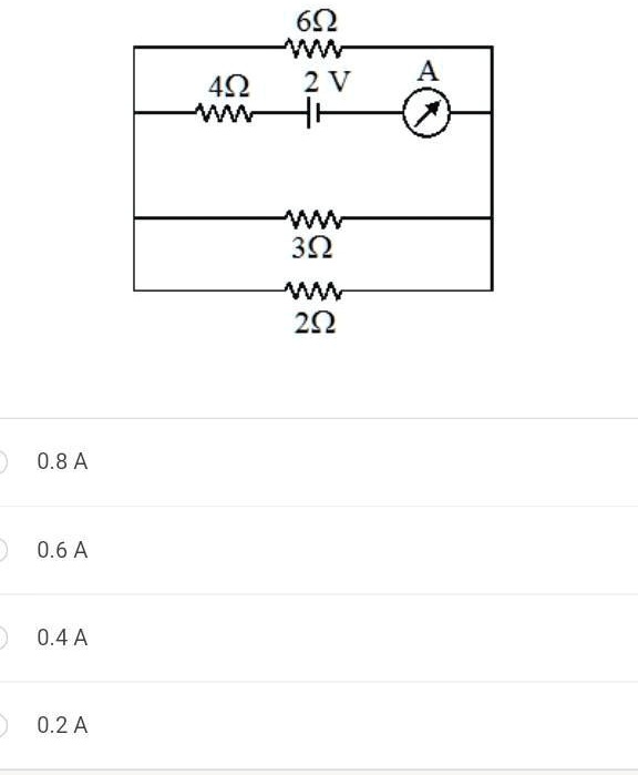 SOLVED: 'the reading of ammeter in the adjoining figure will be'
