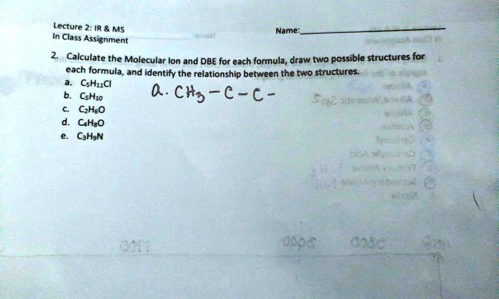 SOLVED: Lecture 2: IR MS Name: In Class Assignment Calculate the ...