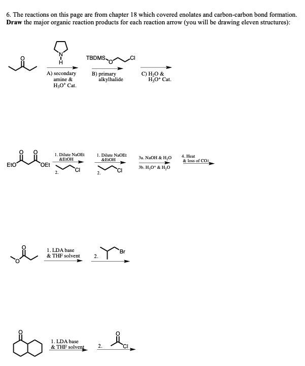 SOLVED: The reactions on this page are from chapter [8 which covered ...