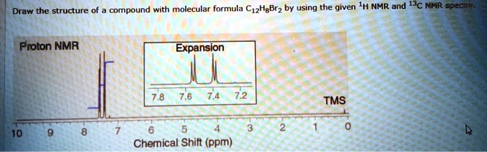 SOLVED: Draw the structure compound with molecular formula CizHaBrz by using the given 1H NMR ...