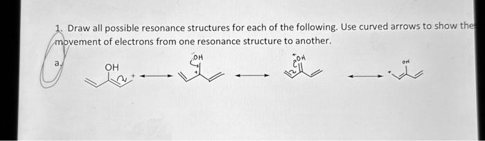 SOLVED: Texts: What should the resonance structure be for problem A? Draw all possible resonance ...