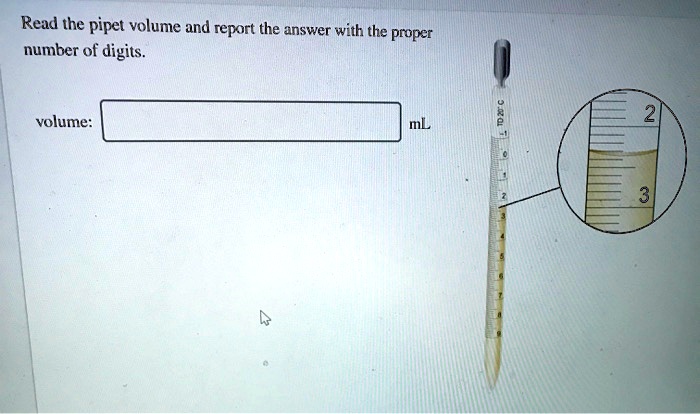 read the pipet volume and report the answer with the proper number of ...